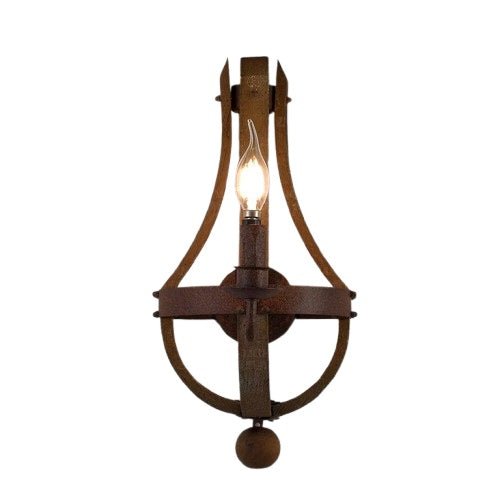 AUR-WL-SY88020-W1 Rustic Wine Barrel Stave Wall Sconce - Azar Group